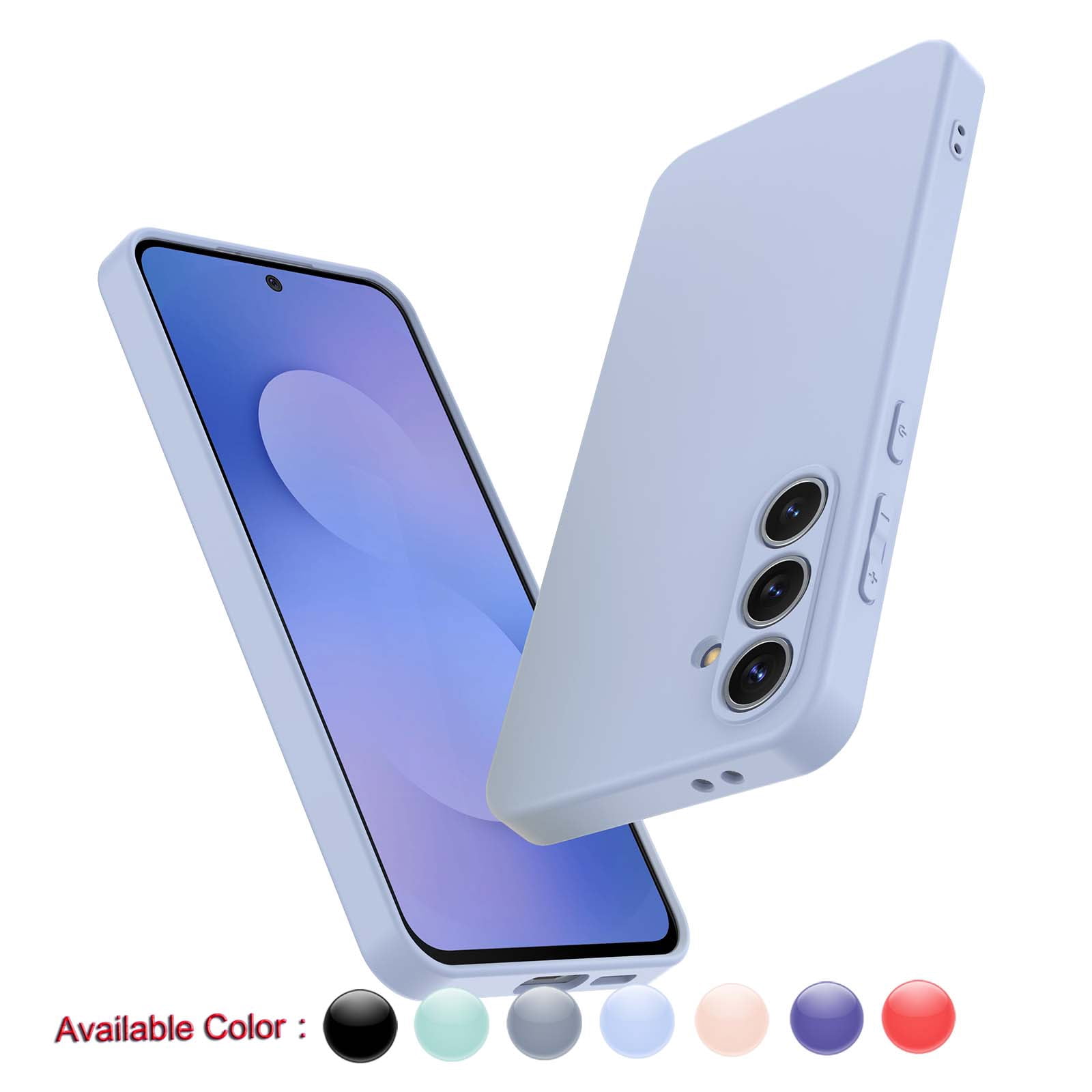Njjex for Galaxy S25 FE Silicone Case - Shockproof Soft Gel Rubber ...