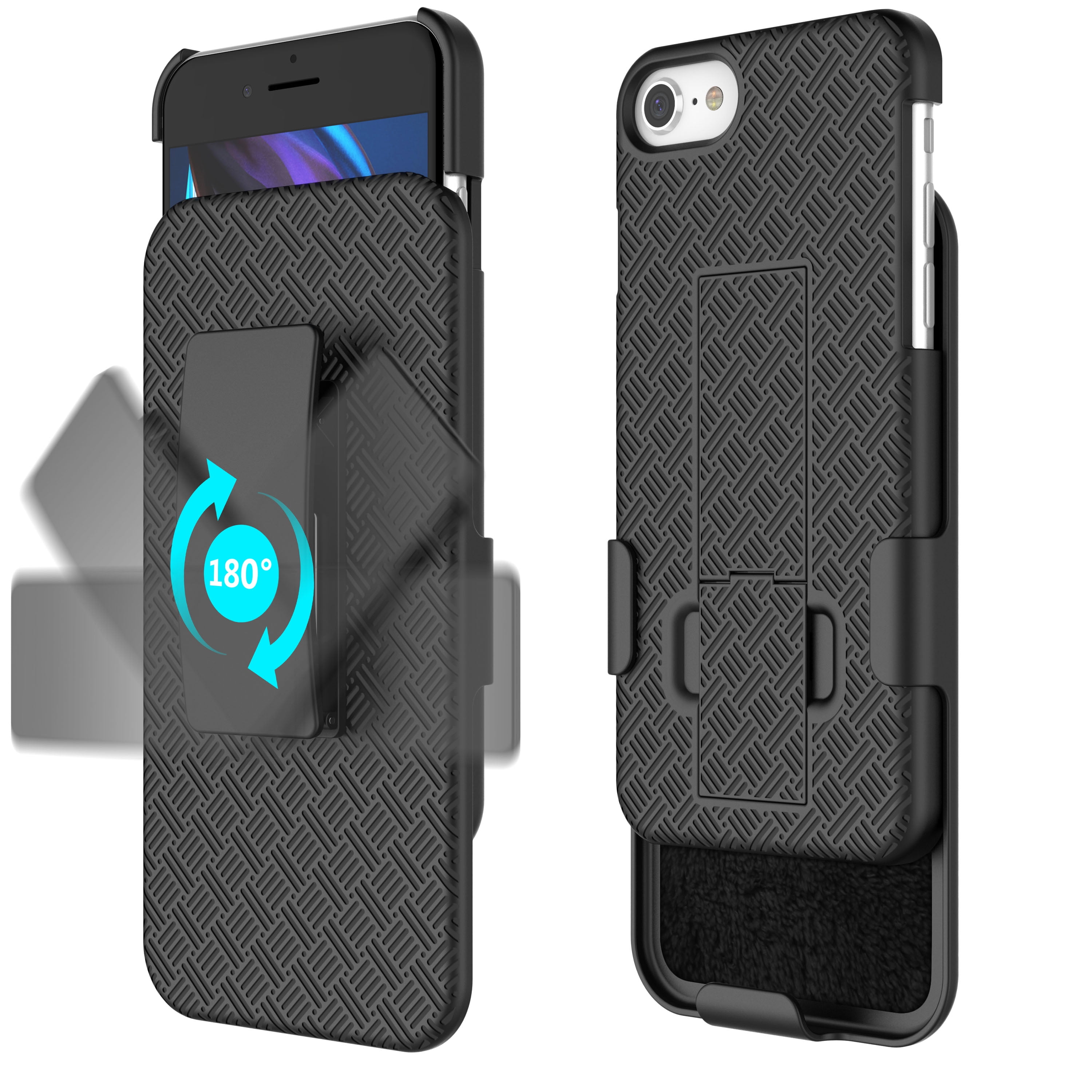 Njjex for iPhone SE 2020 / iPhone SE 2nd 6 6S 7 8 X XS 7 8 Plus Holster Case, Combo Shell ...