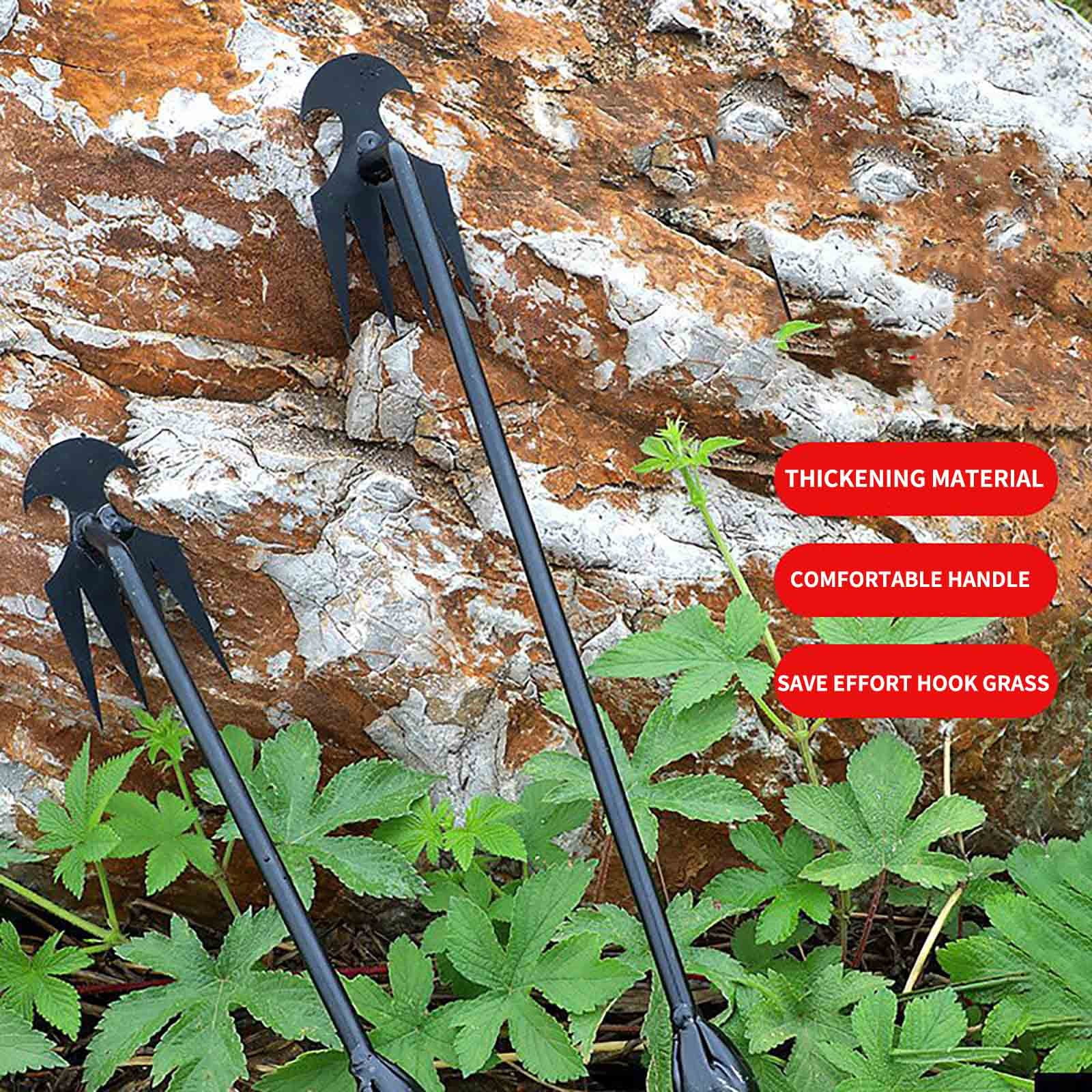 Njoeus 11.8 Inch Garden Rake - Heavy Duty Steel Tines for Leaves, Lawn ...