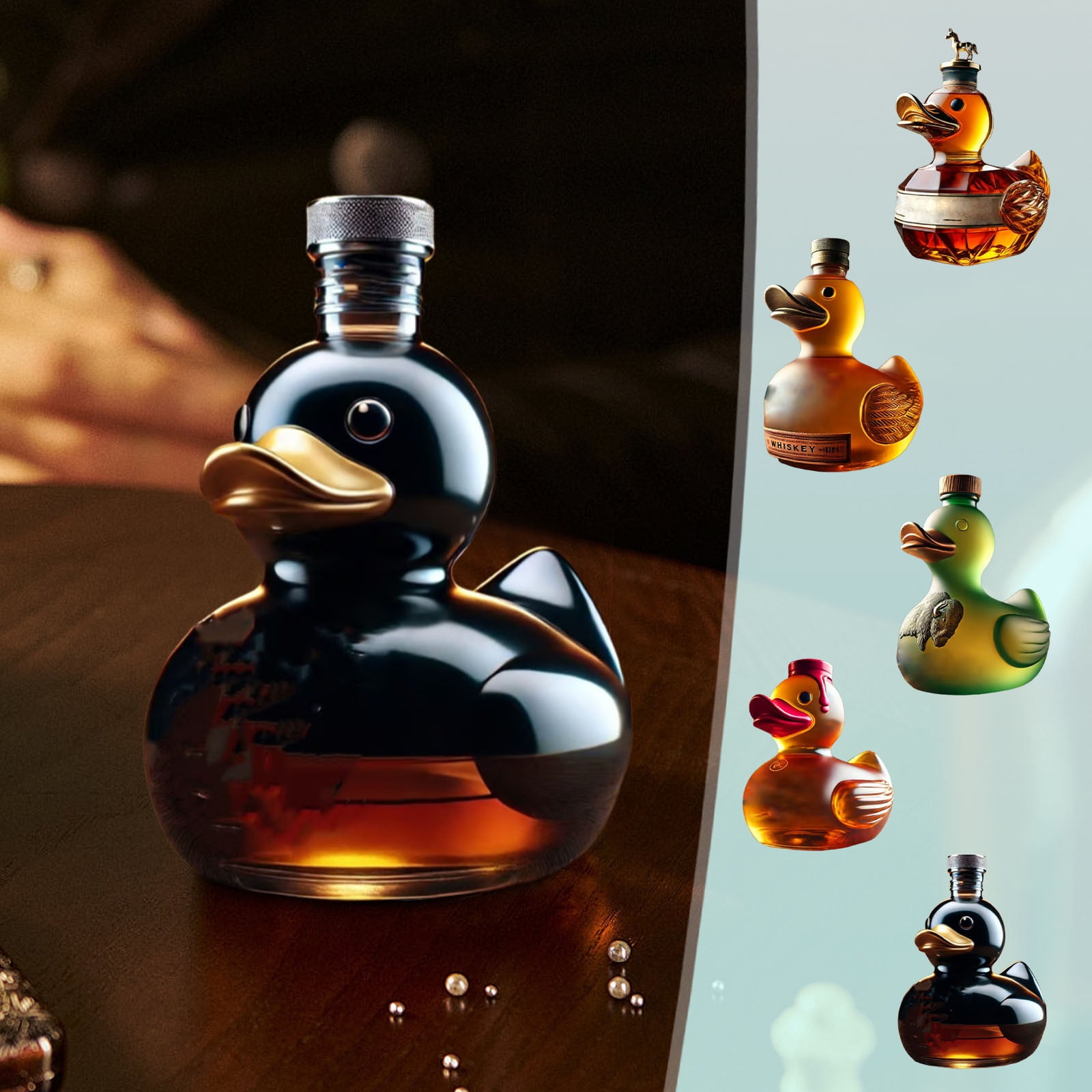 Njoeus 2025 Whisky Bottle Duck -Duck Whiskey Decanter Set -Gifts for ...