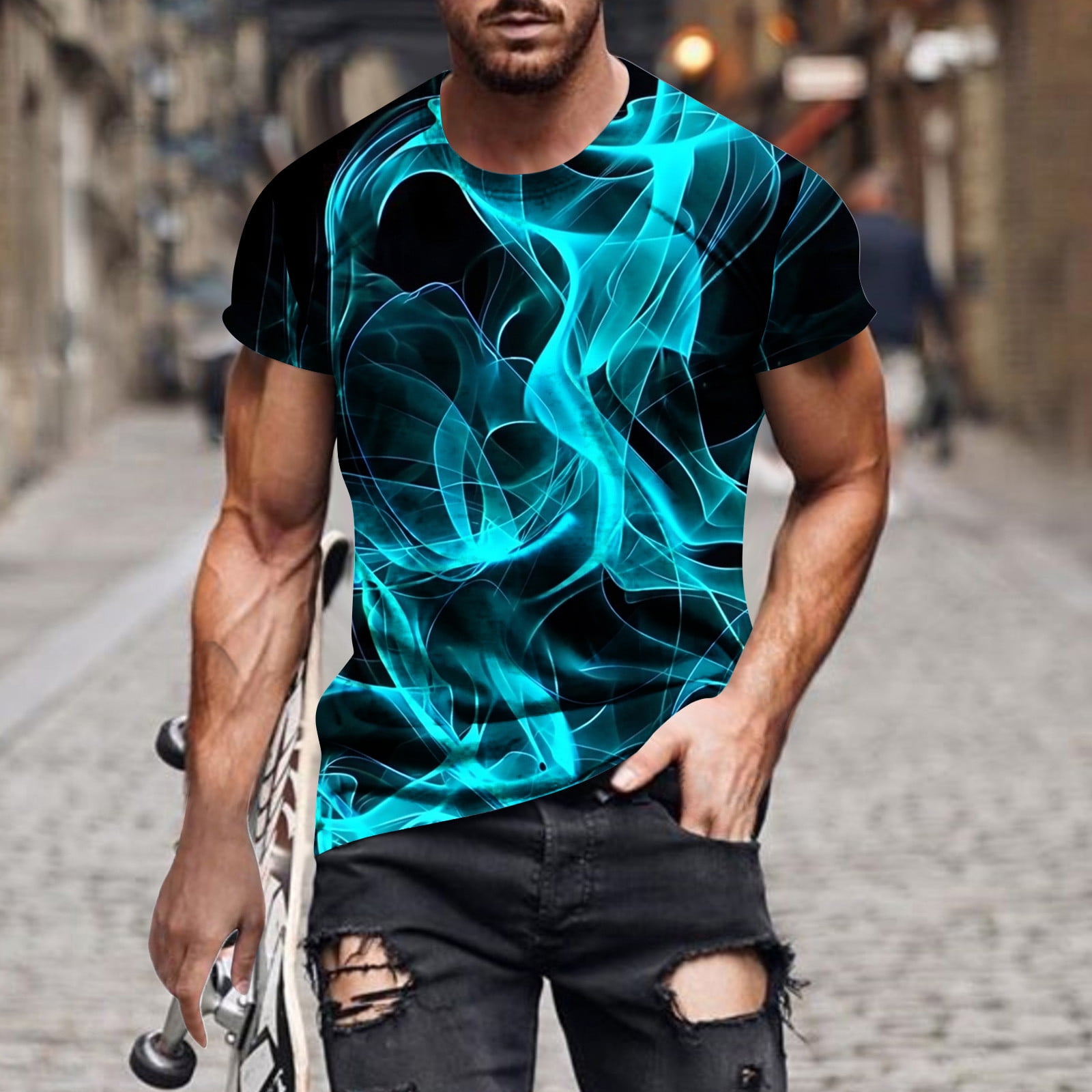 Njoeus Big & Tall Shirts for Men, Mens Undershirts Shirts for Men Cool ...