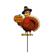 Glitzhome Fall Harvest Thanksgiving Turkey Welcome Sign Stakes Yard ...