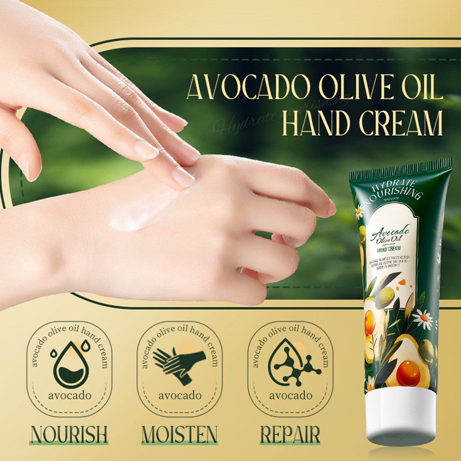 Njoeus Hand Cream for Extremely Dry Hands, Rice Protoplasm Hand Cream ...