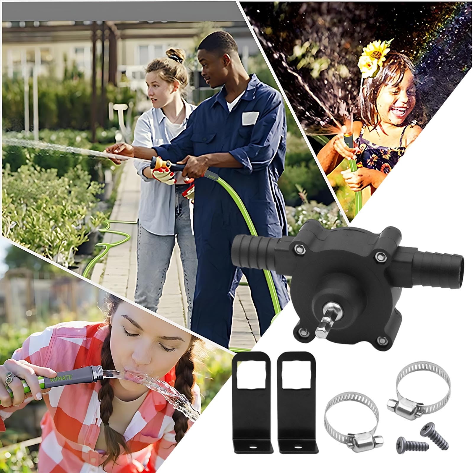 Njoeus Hand Electric Drill Pump-Small Portable Drill Pump-For Oil ...