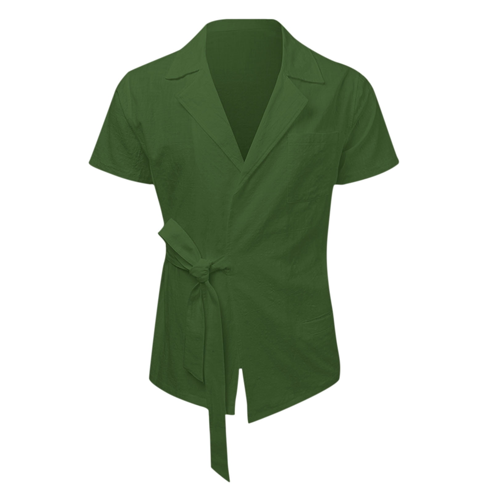 Njoeus Hawaiian Shirt For Men Button Shirts Men'S Cotton V-Neck Solid ...