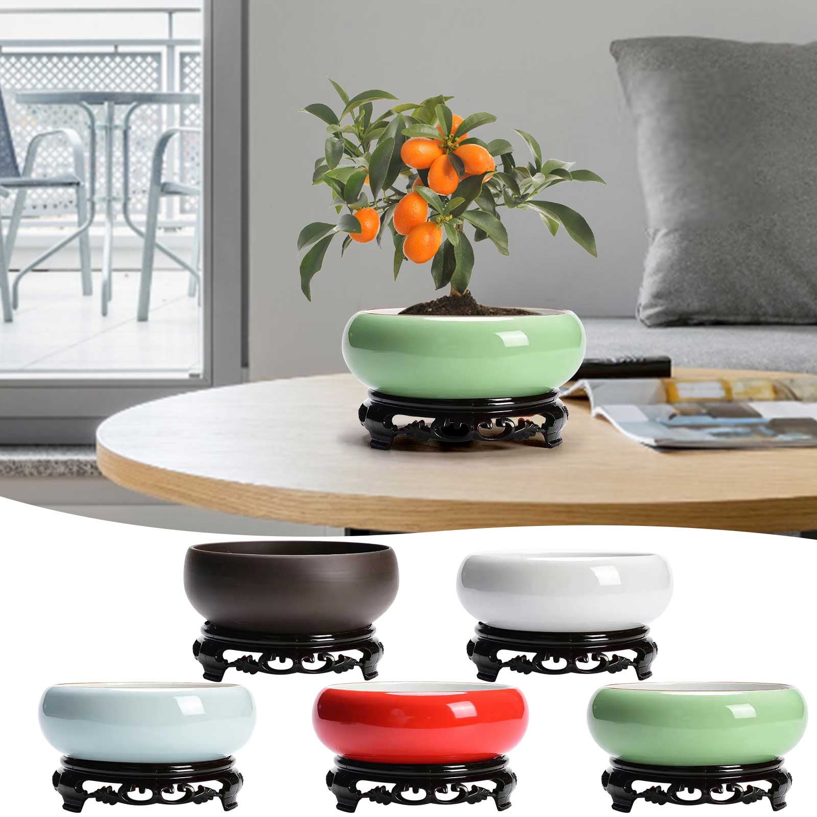 Njoeus Hydroponic Ceramic Planter, Non-Porous, Indoor Plant Containe ...