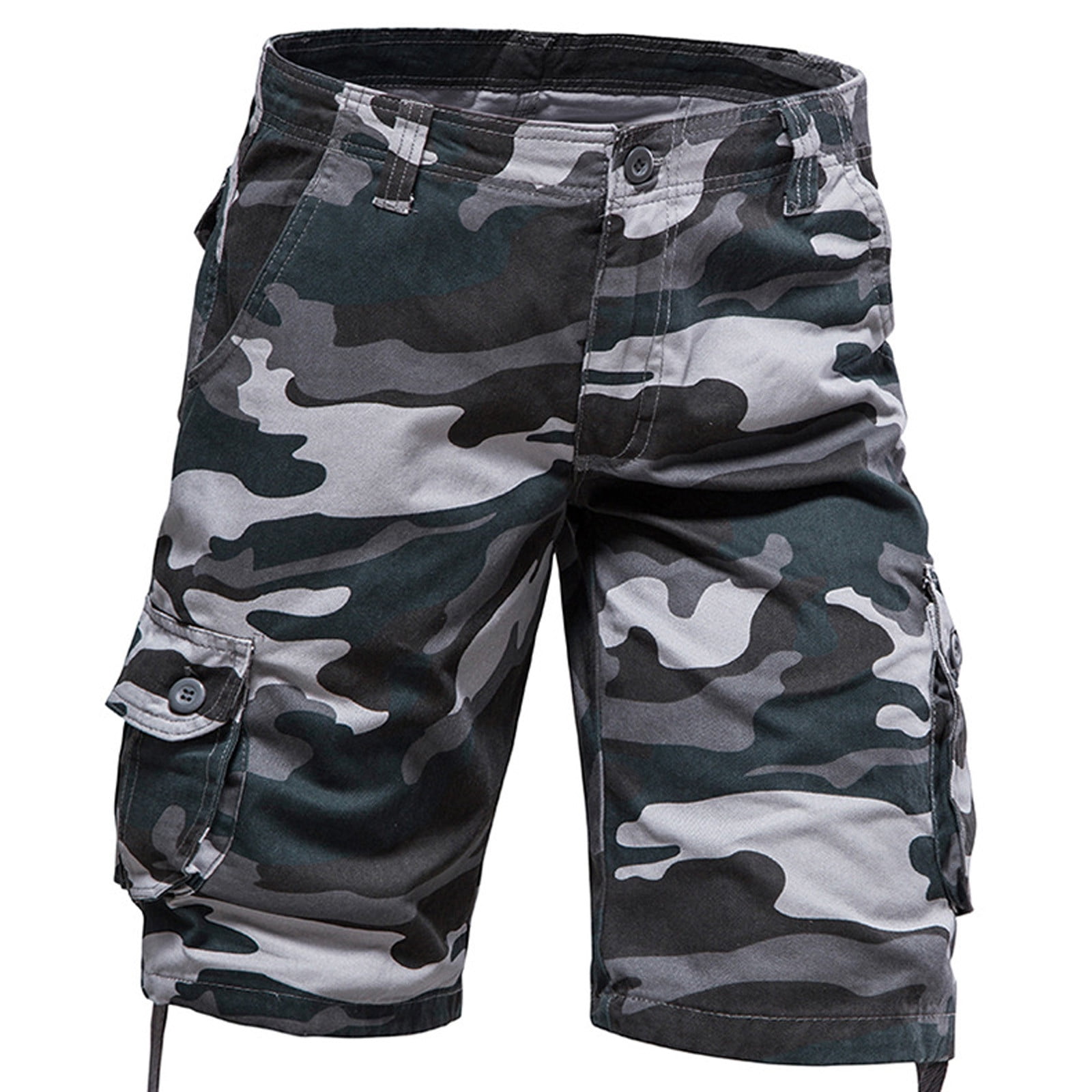 Njoeus Mens Camouflage Cargo Shorts Mens Loose Relaxed Fitted Outdoor
