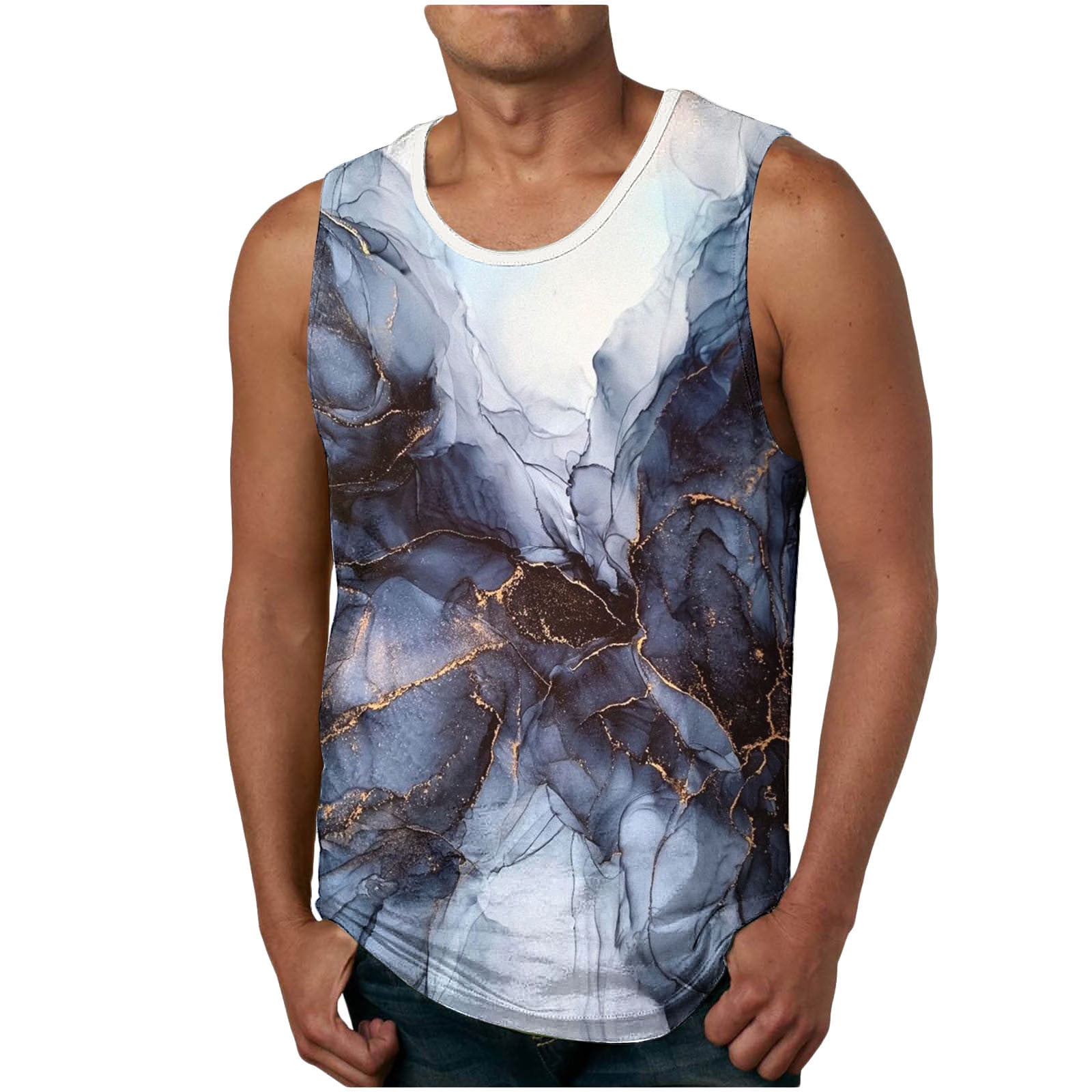 Njoeus Men's Graphic Tees - Tie-Dyed T Shirts for Men Gym Workout ...