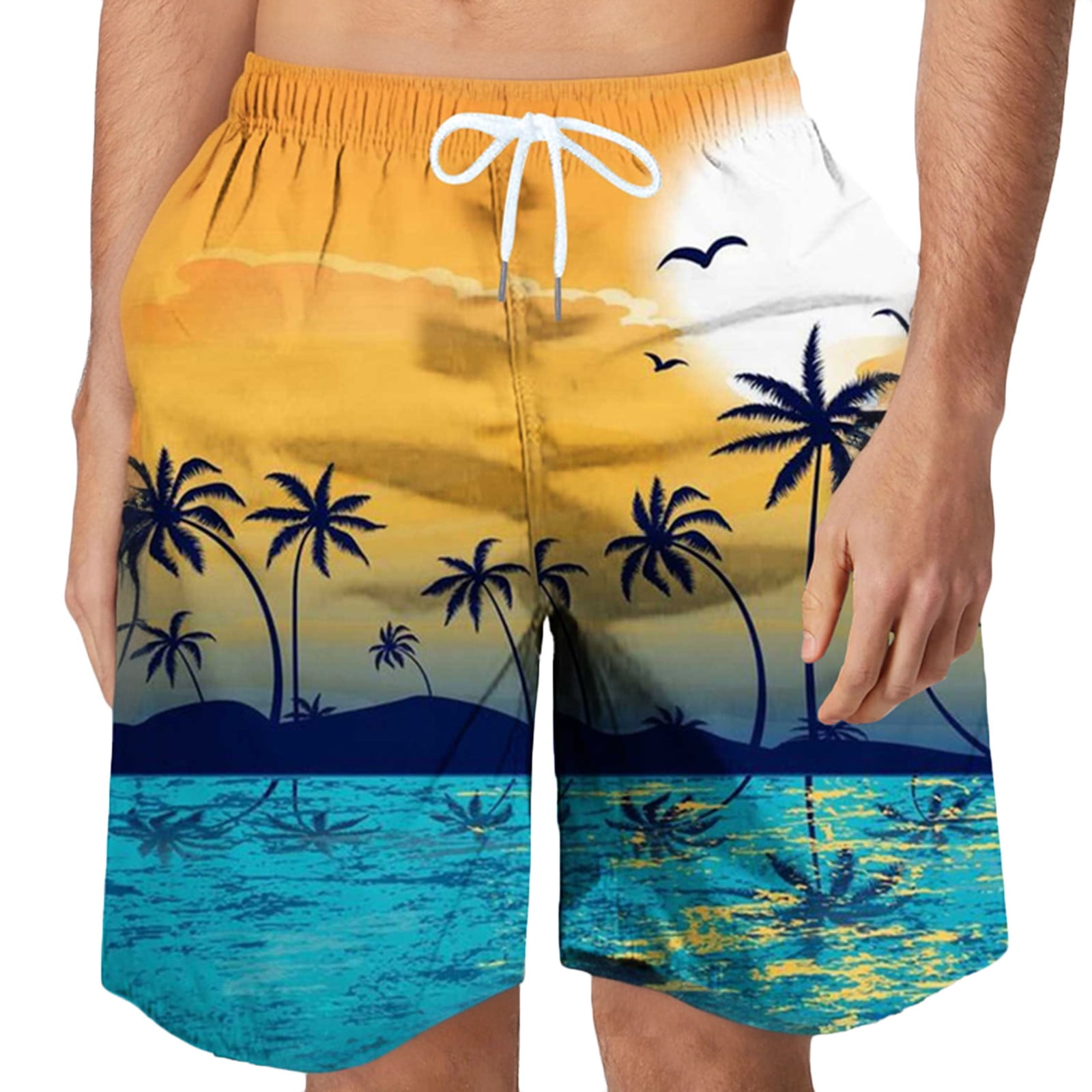 Njoeus Men's Swim Trunks Swimsuit Mens Fashion 3D Print Swim Board ...