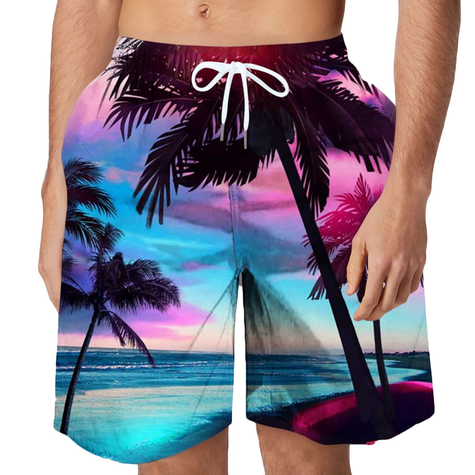 Njoeus Men's Swim Trunks Swimsuit Mens Fashion 3D Print Swim Board ...