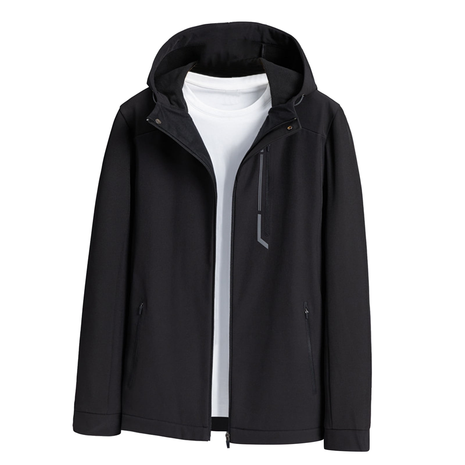 Njoeus Men's Women's Warm Fleeces Lined Hooded Jacket Soft Shells ...