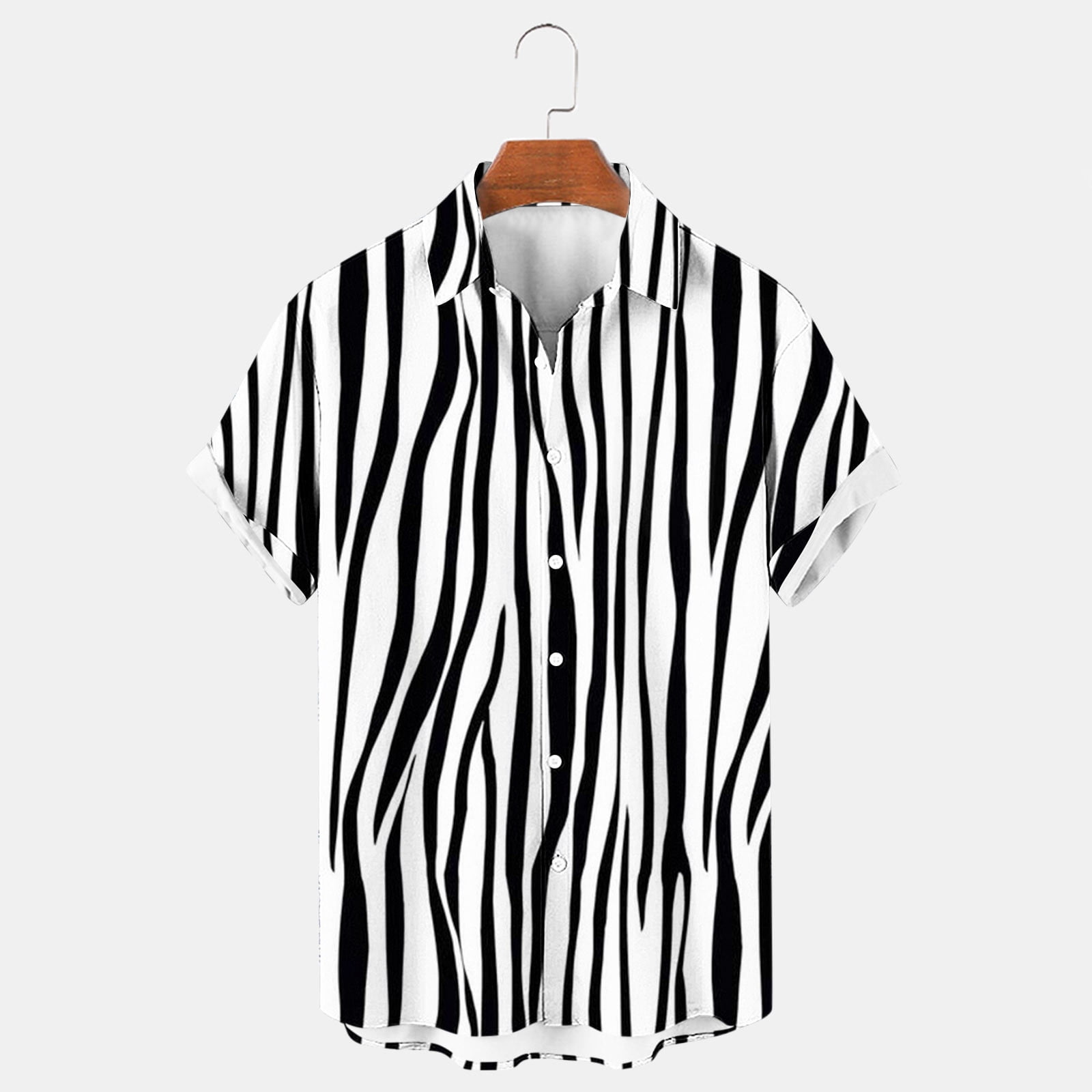 Njoeus Mens Shirts Casual Short Sleeve Button Up T Shirt Vintage Mens Dress Shirts Summer