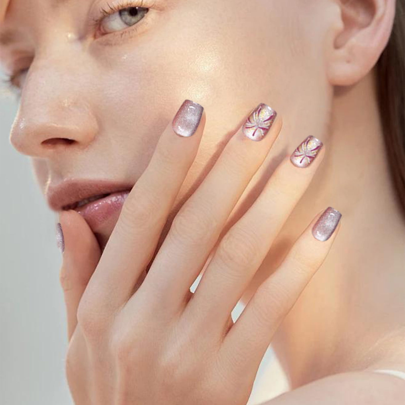 Njoeus Nail Tools for Nail Art, Short and Medium Press Nails, 24 ...