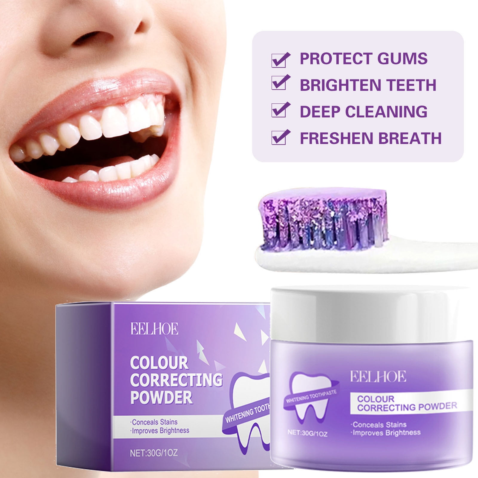 Njoeus Snow Tooth Powder, Teeth Whitening Powder Oral Hygiene Cleaning ...