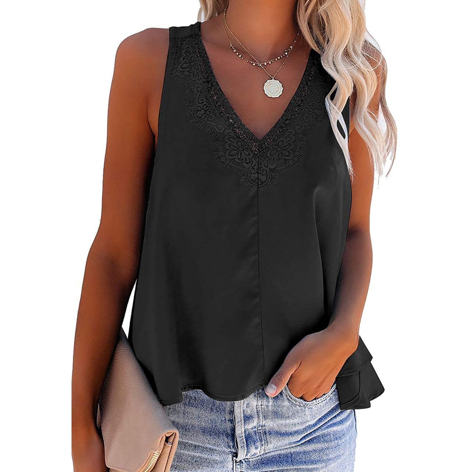 Njoeus Summer Tops Cute Tops For Women Short Sleeve Women Summer V Neck