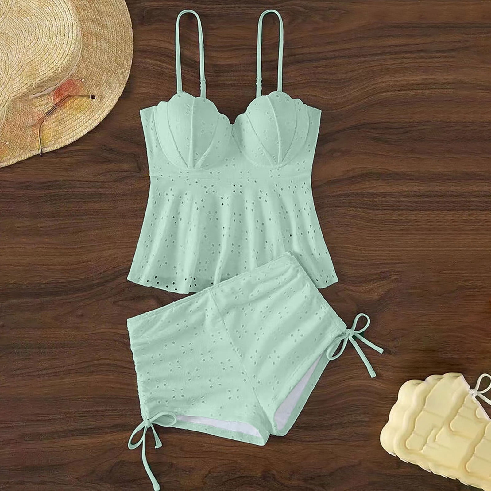 Njoeus Tankinis Swimsuits for Women Two Piece Bathing Suit Cute Swim ...