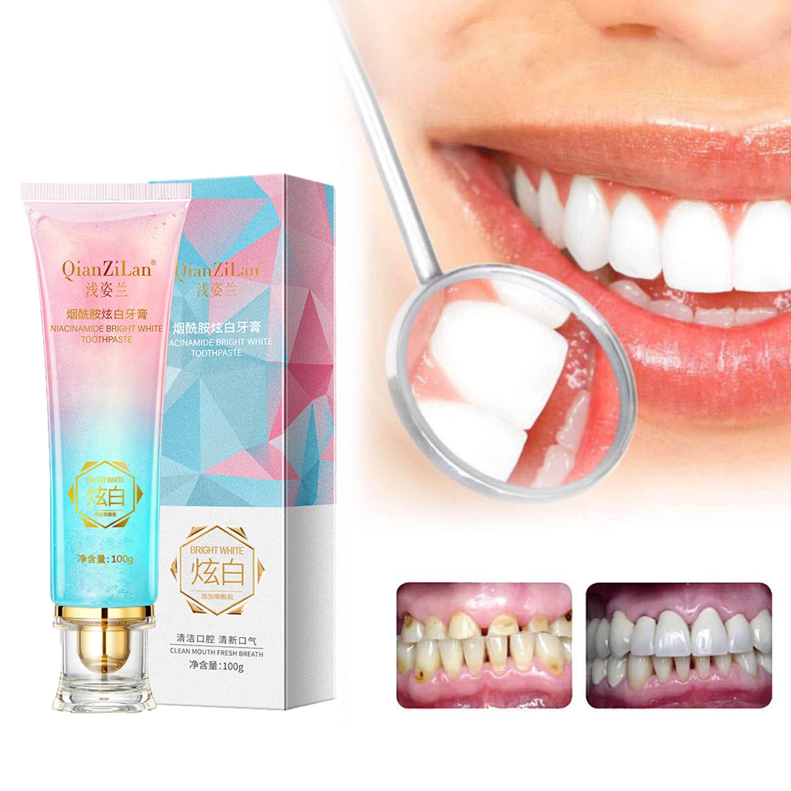 Njoeus Toothpaste Sensitive Teeth, Travel Toothpaste, Whitening ...