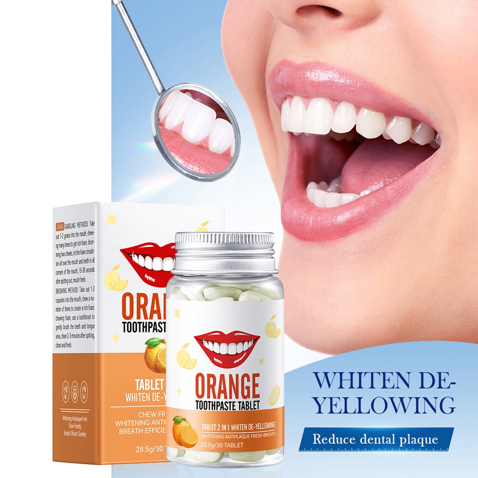 Njoeus Toothpaste Tablets Travel, Chewable Toothpaste Tablets Natural ...