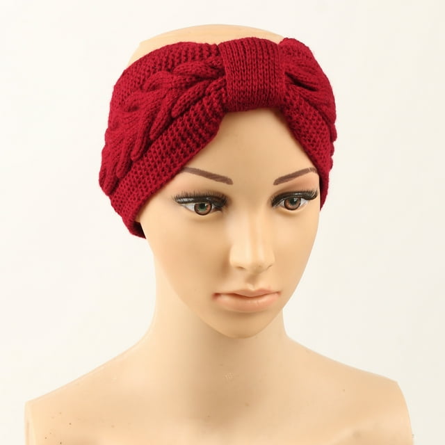 Njoeus Winter Headbands For Women Ear Warmer Knit Knot Turban Soft