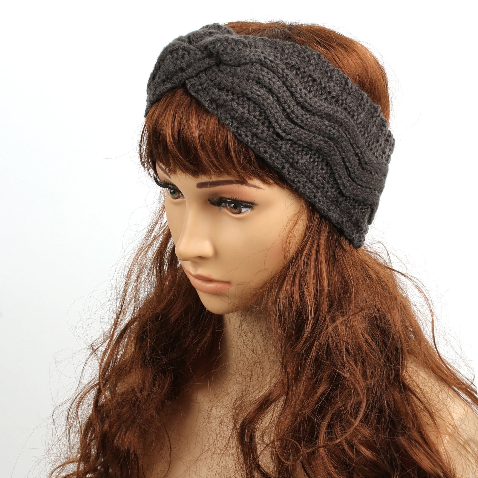 Njoeus Winter Headbands for Women Ear Warmer Knit Soft Elastic Crochet ...