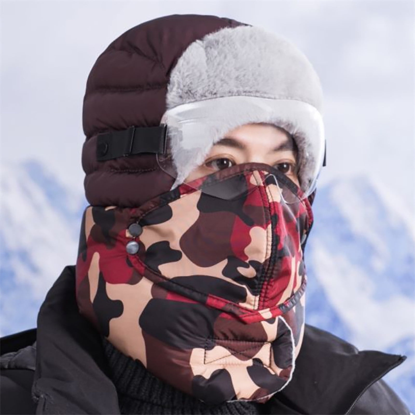Njoeus Winter Trapper Ski Hat for Men/Women Russian Warm Hats with ...