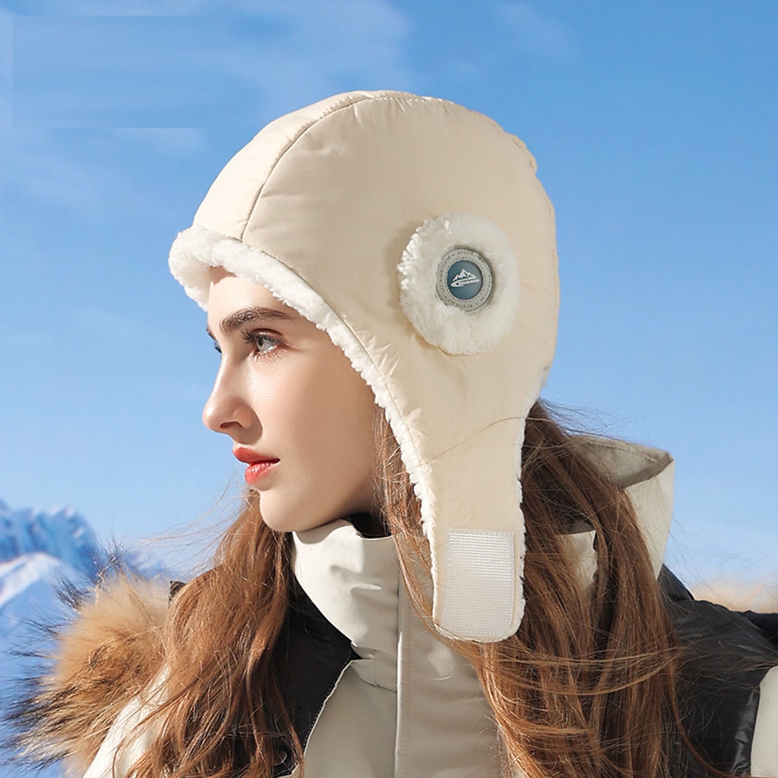 Njoeus Women Men Winter Thermal Skull Cap Beanie with Ear Flaps ...