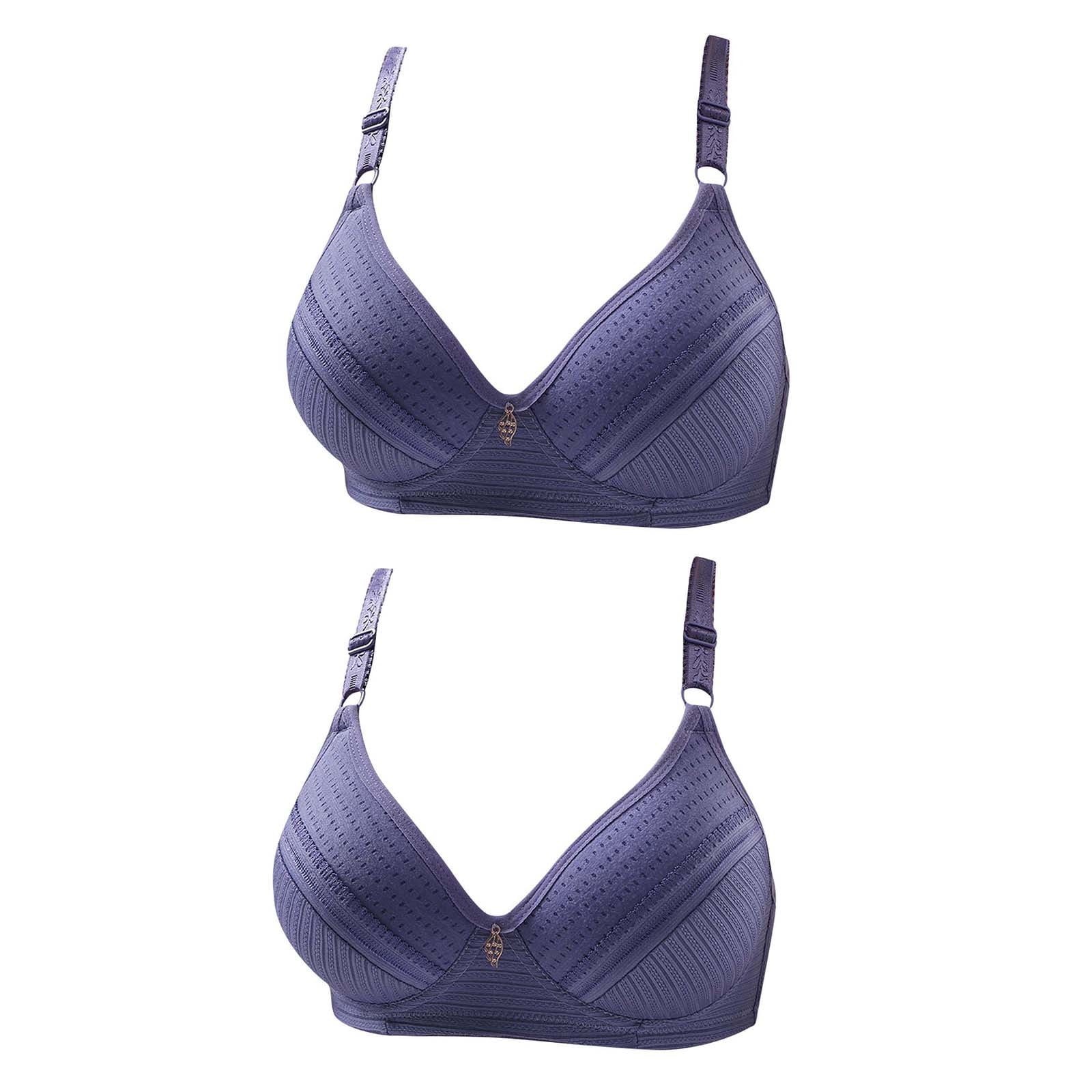 Njoeus Womens Bras Deep V Bra 2 Pack Womens Wireless Bras Lingerie ...