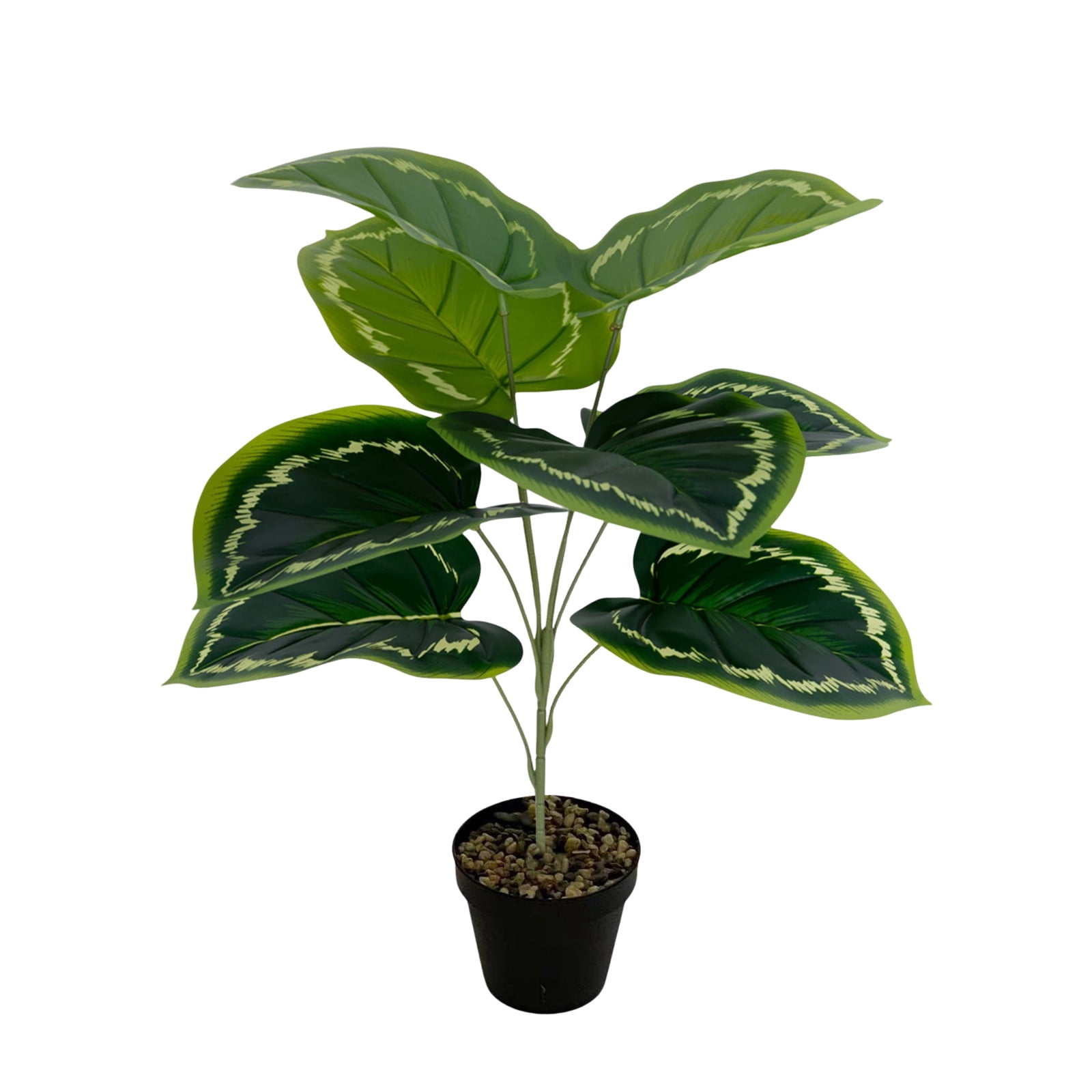Njshnmn Faux With & Light Green Patterns For Home Decor Lifelike Leaves ...
