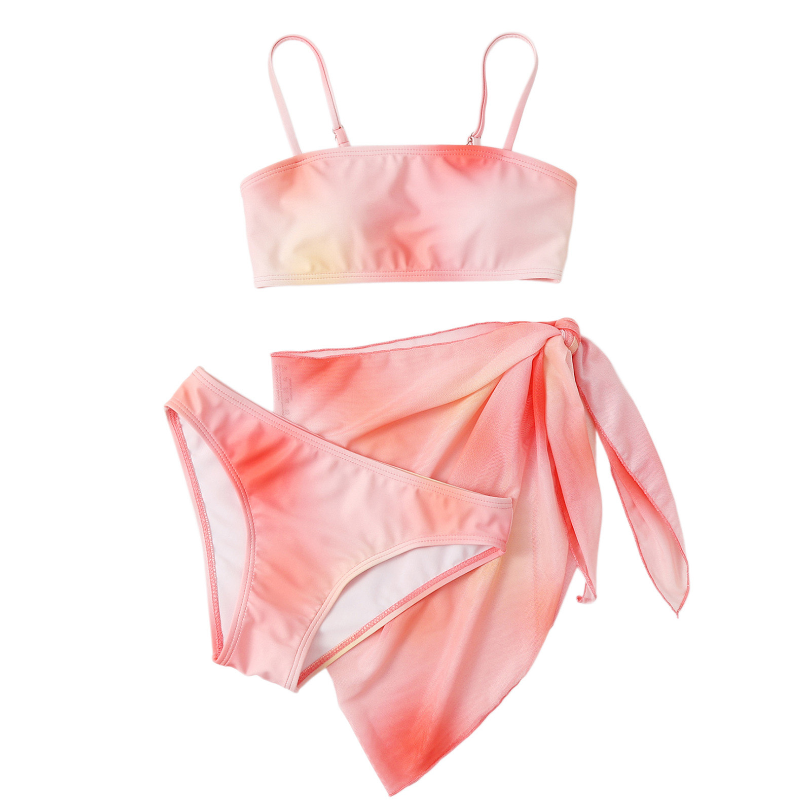 Njshnmn Girls Summer Beach Halter Bikini Set Girl Ruffled Tankini ...