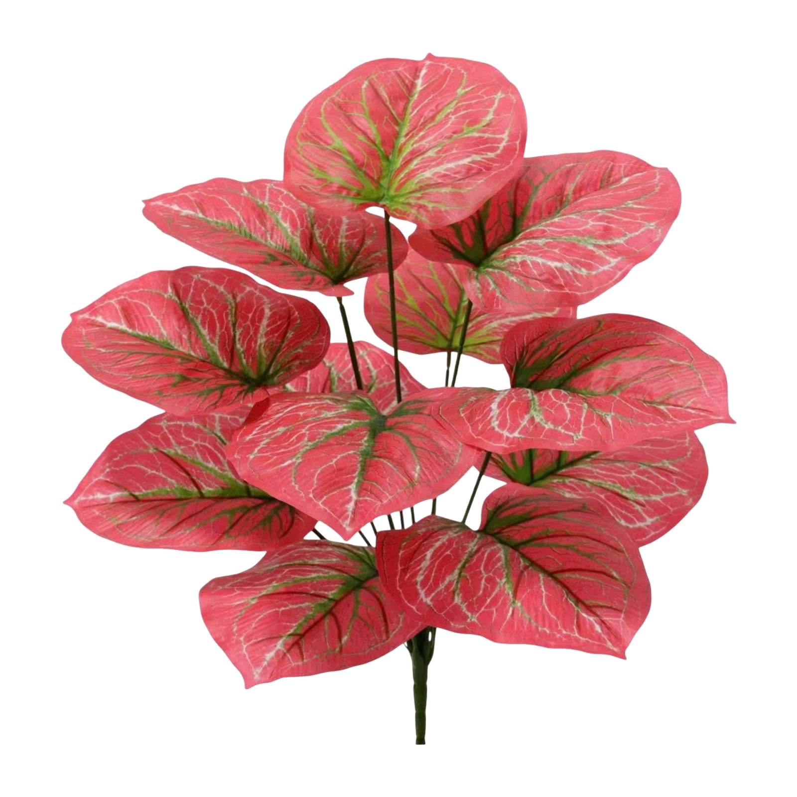Njshnmn Network Caladium Leaves Faux For Home Decor Lifelike Leaves For ...