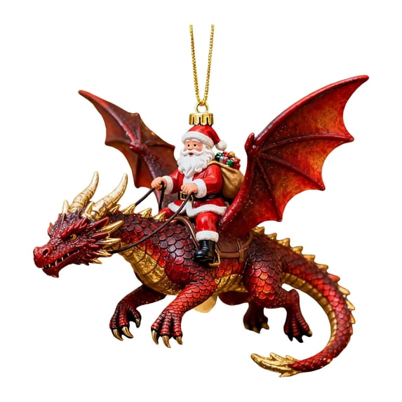 Njshnmn Santa Dragon Decorative Series Santa Riding A Dragon Christmas ...
