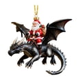 Njshnmn Santa Dragon Decorative Series Santa Riding A Dragon Christmas ...