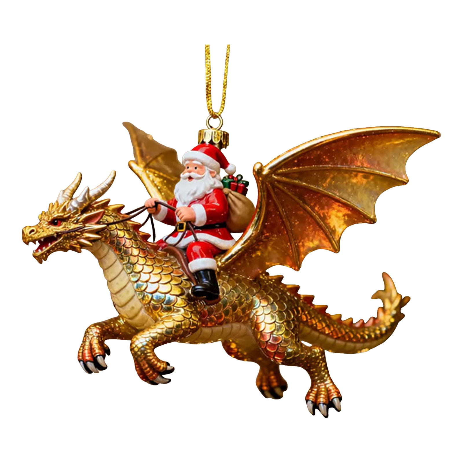 Njshnmn Santa Dragon Decorative Series Santa Riding A Dragon Christmas ...
