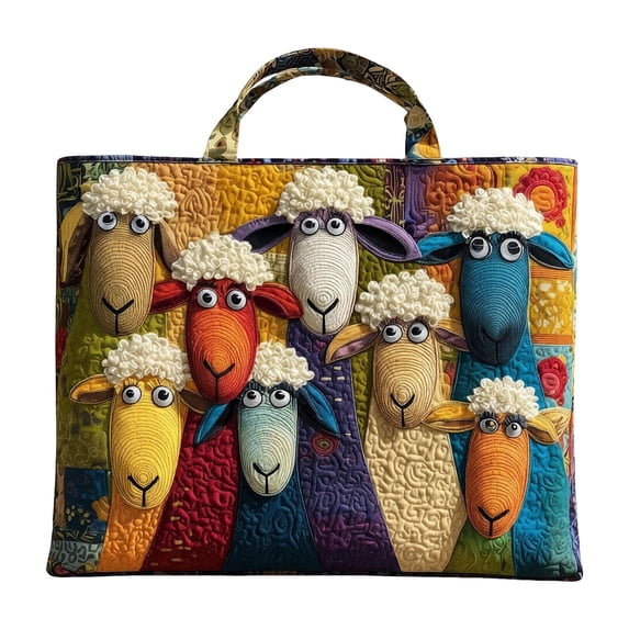 Njshnmn Tote Bag With Sheep Handmade Sheep Bag Funny Sheep Motif ...