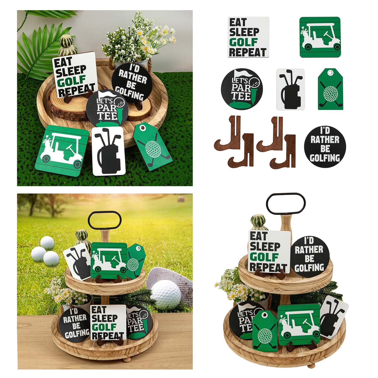 Njspdjh 1 Set of Tier Tray Cut File Tray Ornament Farmhouse Ornament ...