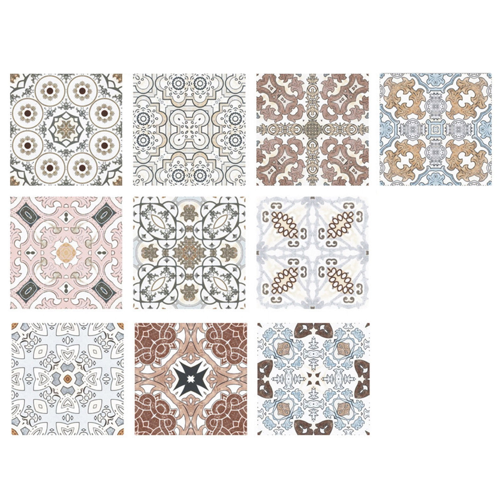 Njspdjh 10pc Peel And Stick Ceramic Tile Paste 3D Lattice Ceramic Tile ...