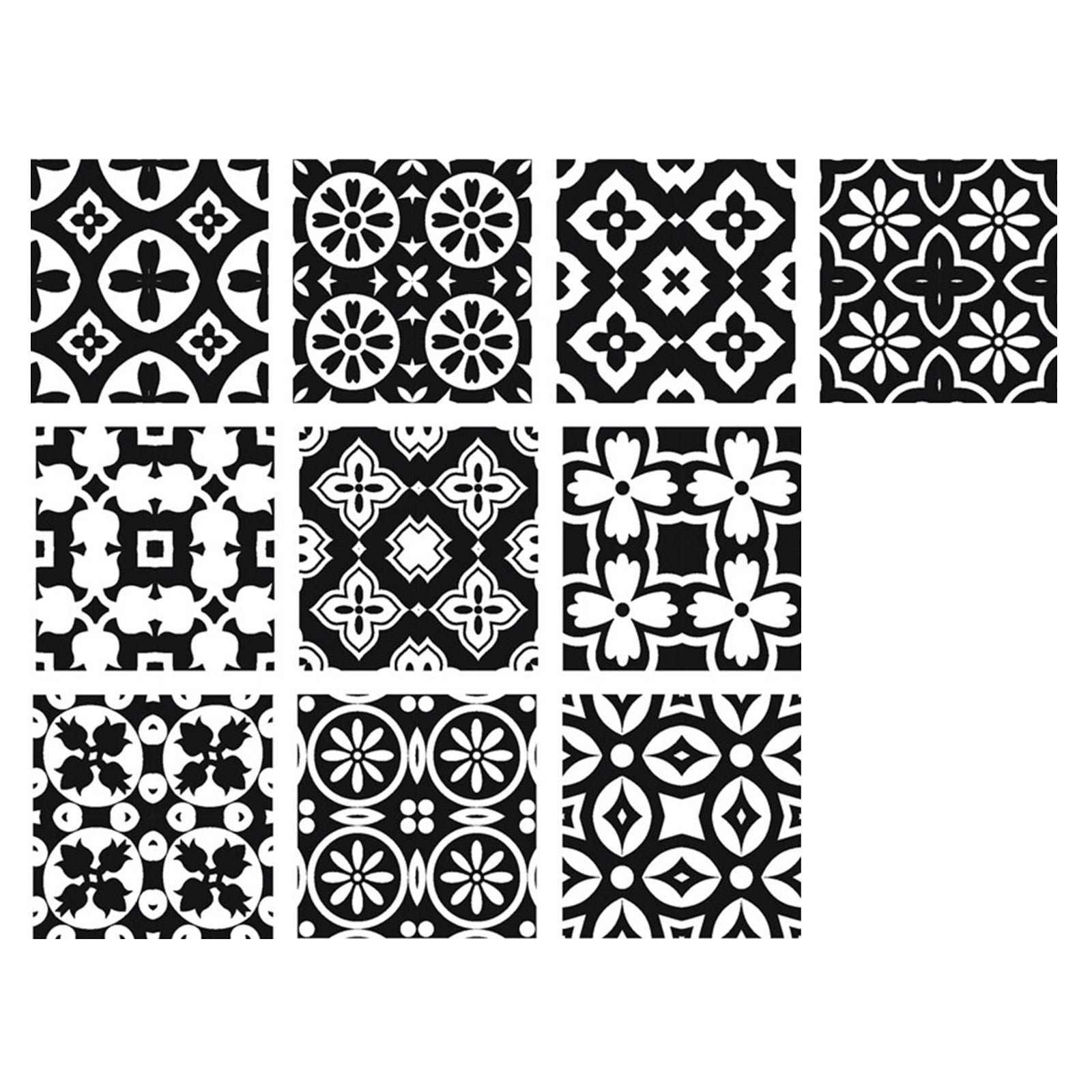 Njspdjh 10pc Peel And Stick Ceramic Tile Paste 3D Lattice Ceramic Tile ...
