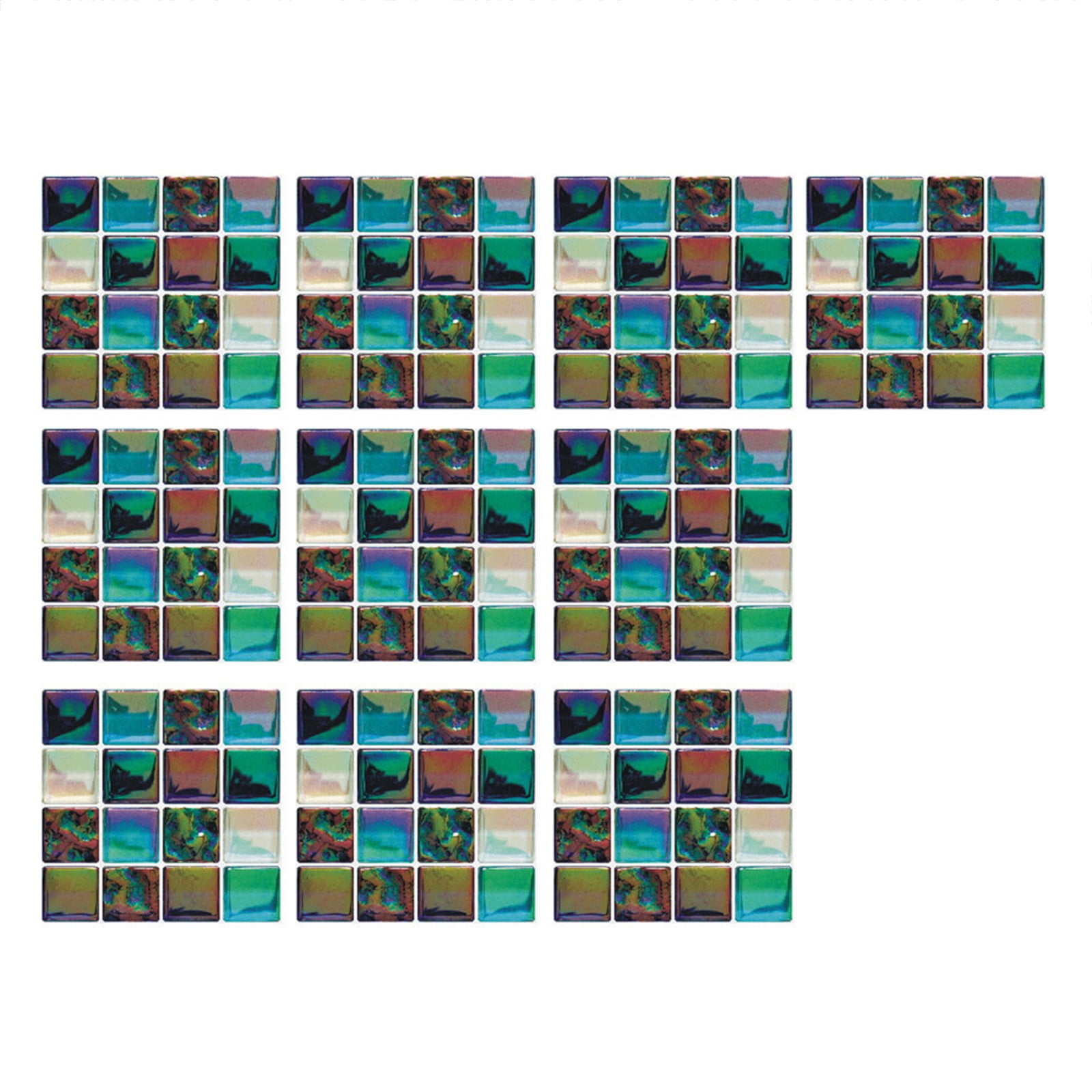 Njspdjh 10pc Peel And Stick Ceramic Tile Paste 3D Lattice Ceramic Tile ...