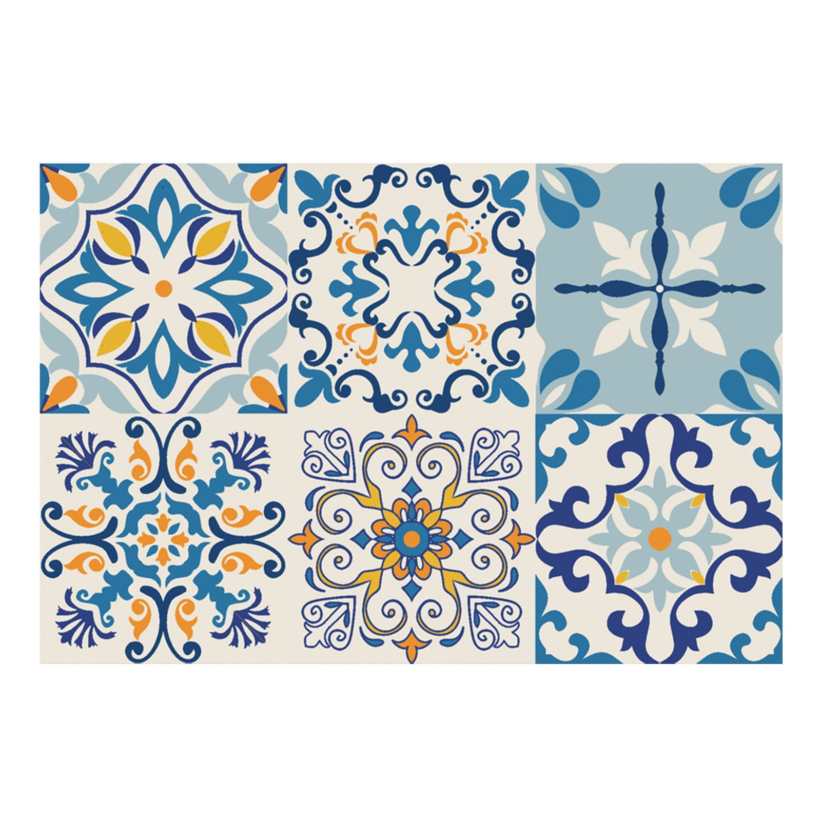 Njspdjh 6pc Peel And Stick Ceramic Tile Paste 3D Lattice Ceramic Tile ...