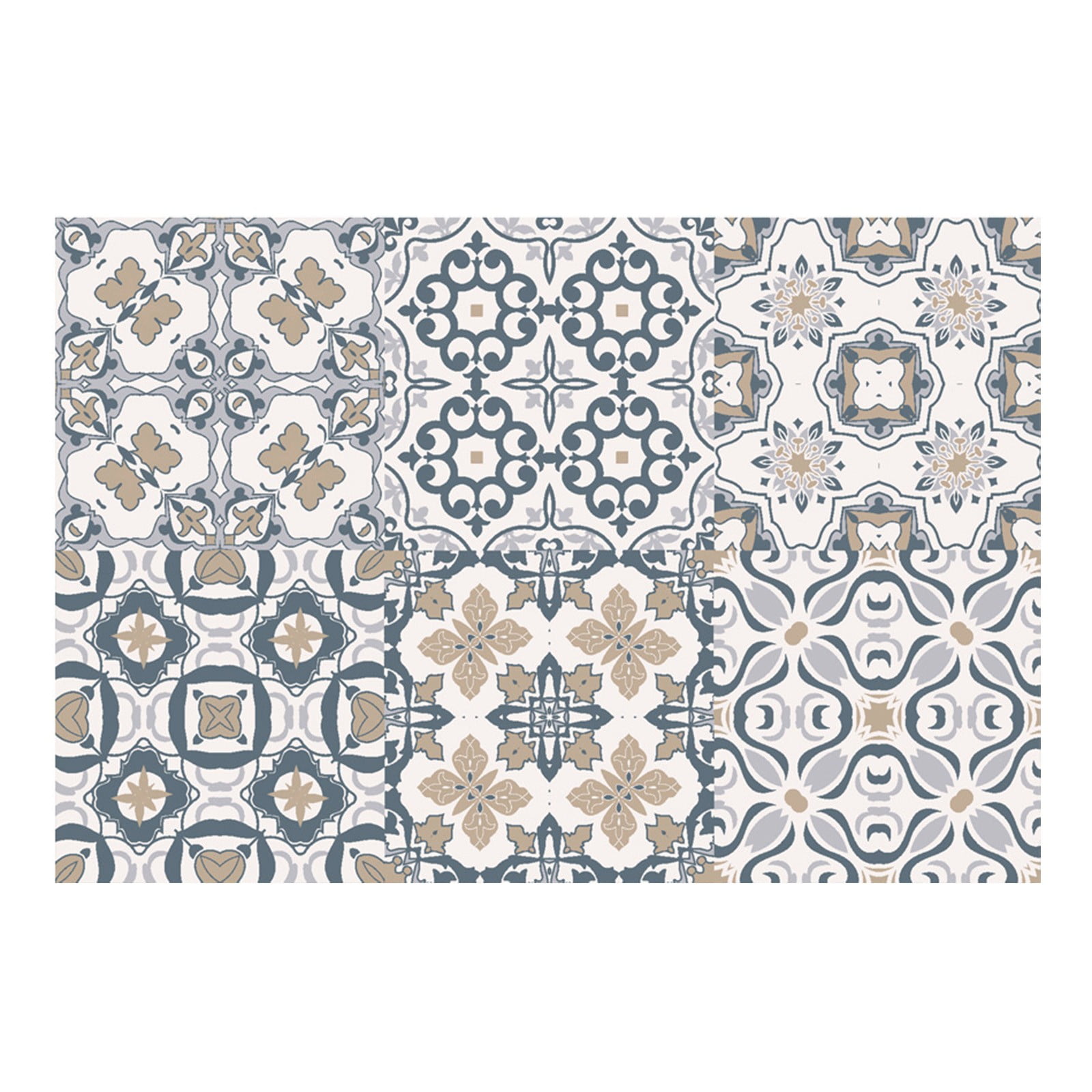 Njspdjh 6pc Peel And Stick Ceramic Tile Paste 3D Lattice Ceramic Tile ...