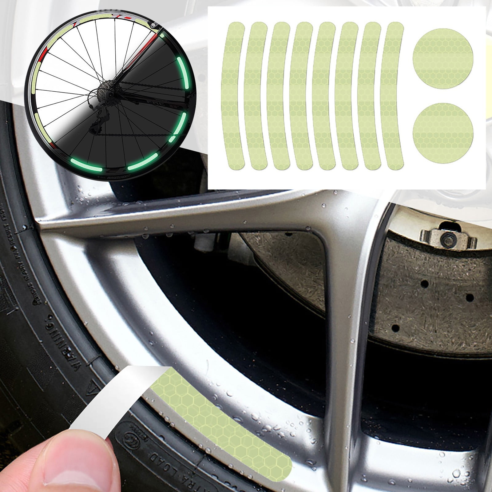 Njspdjh Body Reflective Luminous Stickers Car Antis Collision Stickers ...