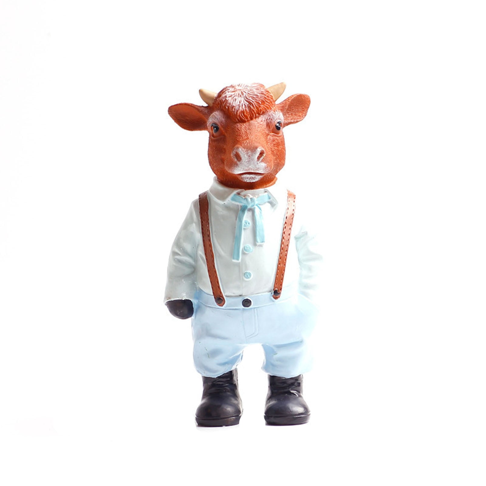 Njspdjh Calf Figurine Resin Statue Handcrafts Home Decor Tabletop ...