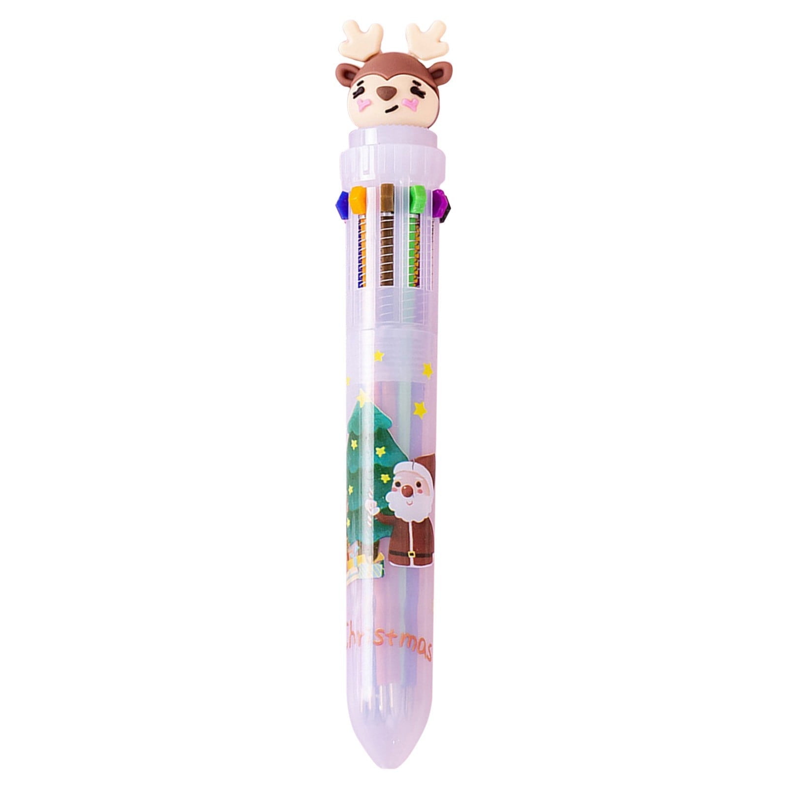 Njspdjh Cartoon Christmas 10 Color Ballpoint Pen Christmas Student ...