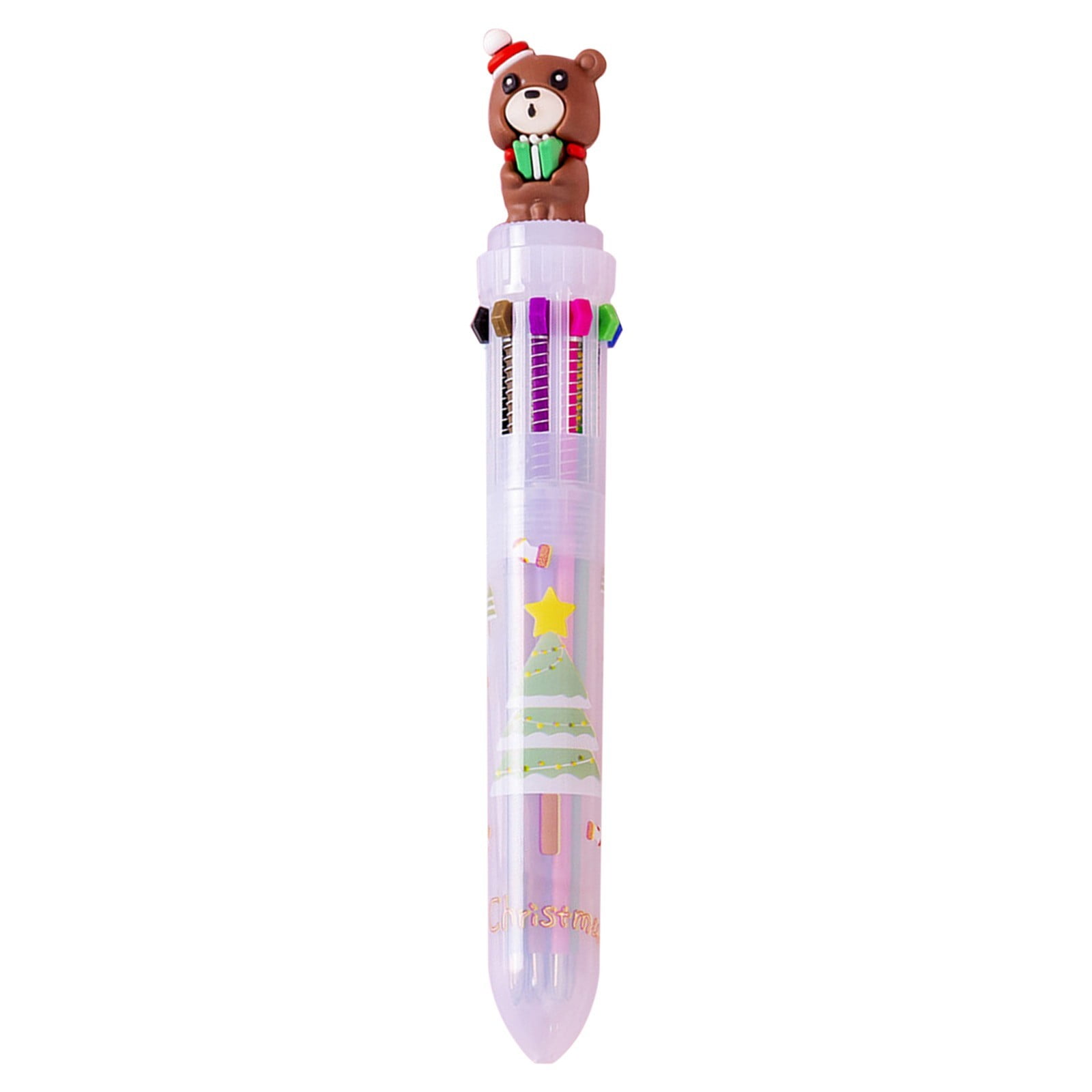 Njspdjh Cartoon Christmas 10 Color Ballpoint Pen Christmas Student ...