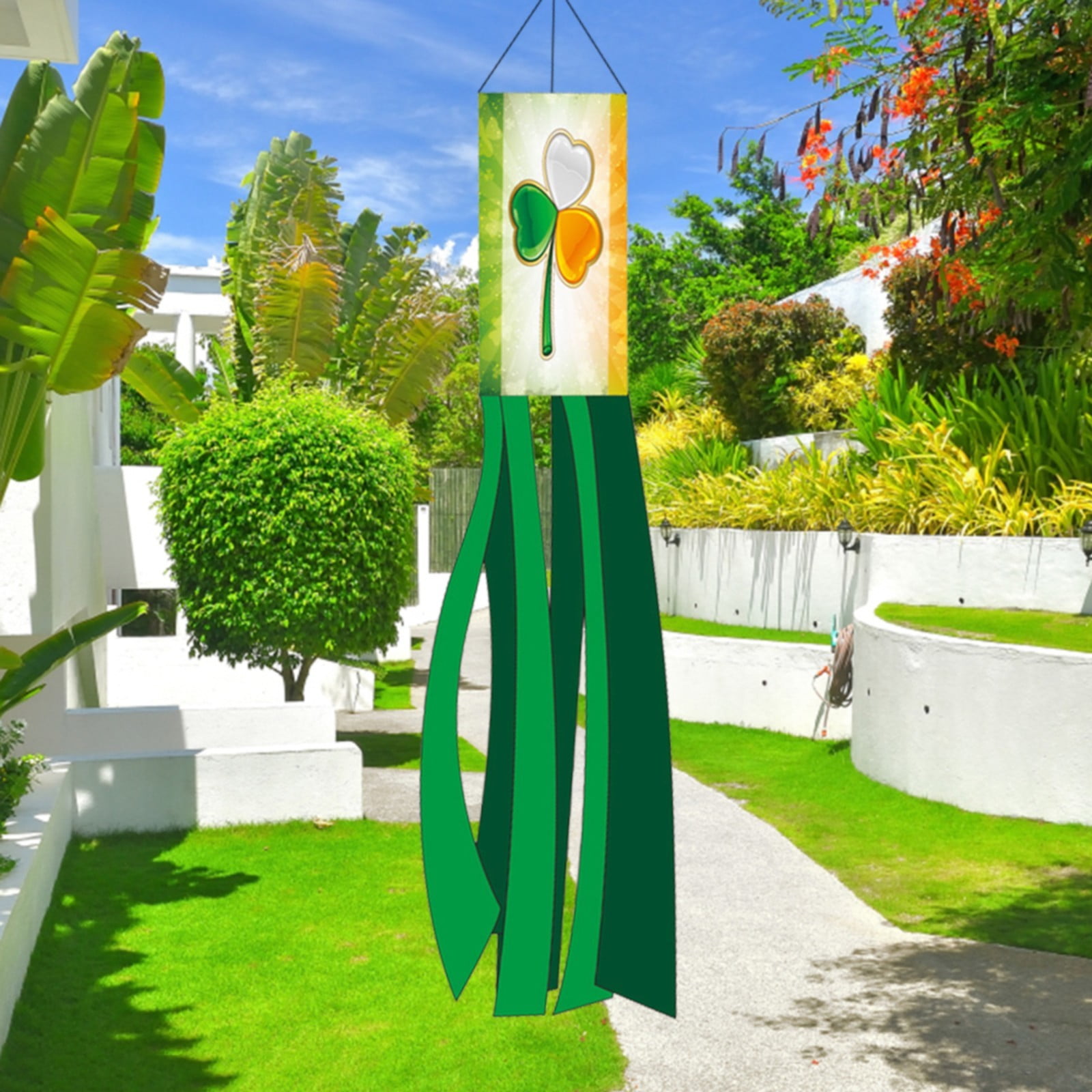 Njspdjh Christmas Small Decorations Irish Carnival Windsock Flag ...