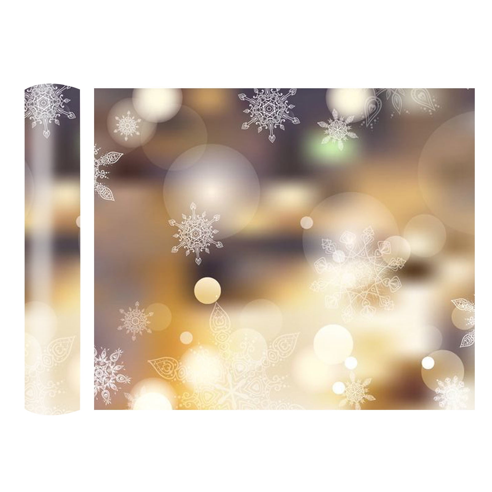 Njspdjh Christmas Winter Snowflake Pattern Heat Transfer Rainbow Stripe ...