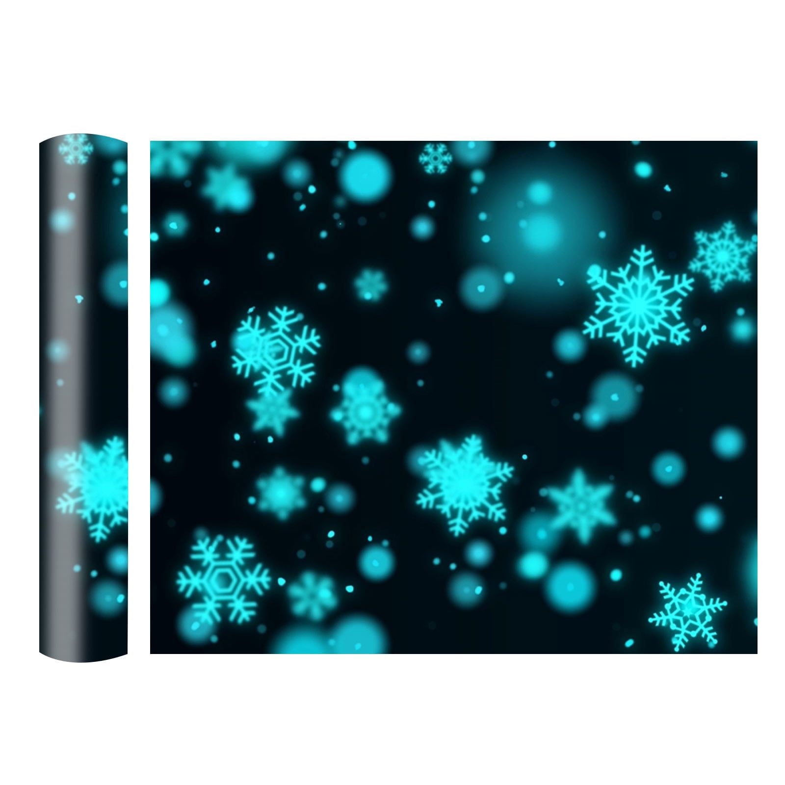 Njspdjh Christmas Winter Snowflake Pattern Heat Transfer Rainbow Stripe ...