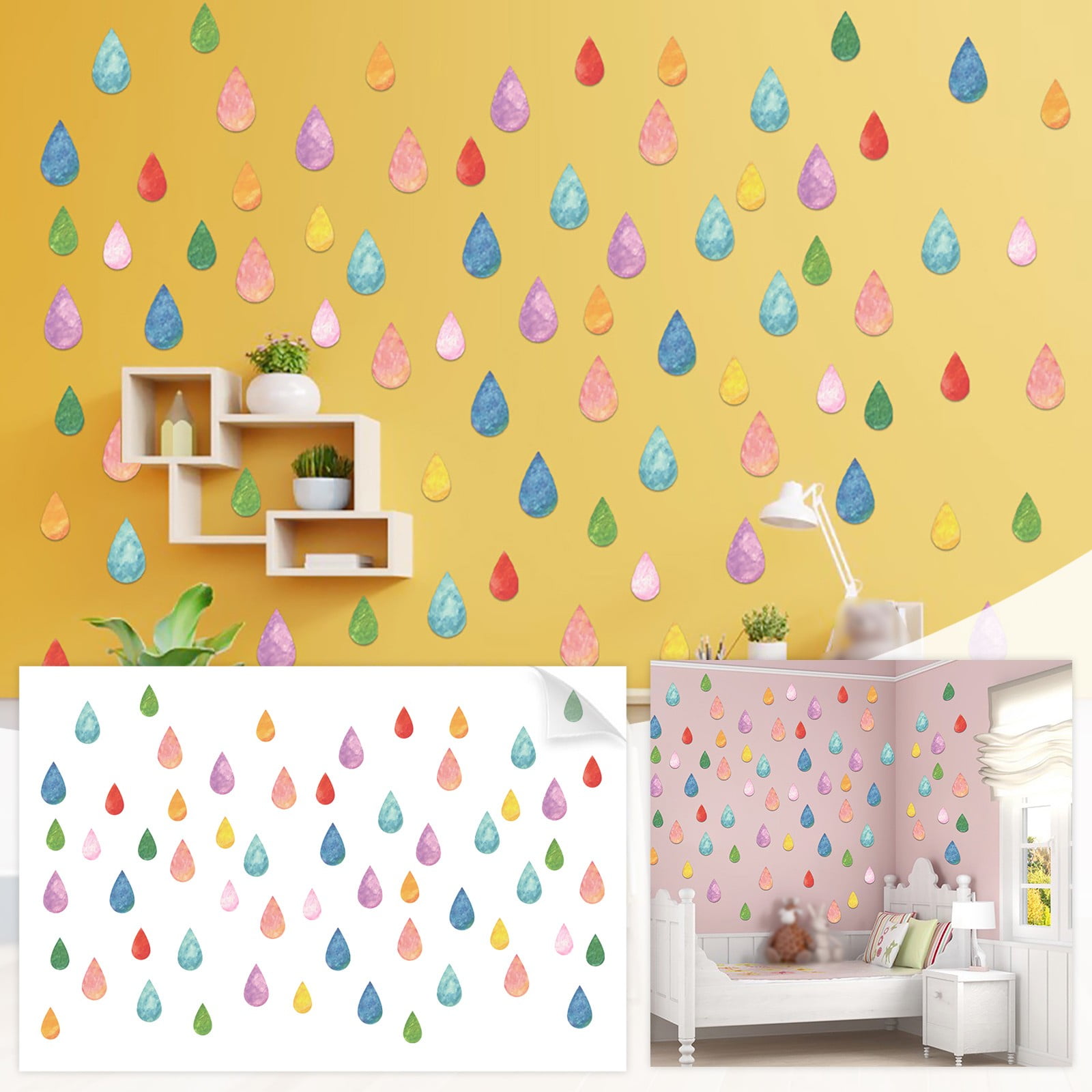 Njspdjh Colorful DIY Personality Stickers Frosted Rainbow Color ...