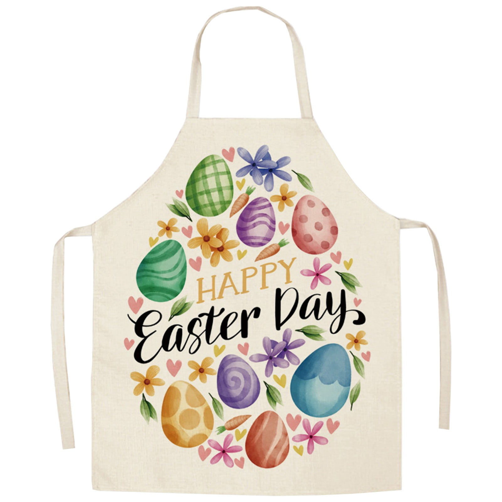Njspdjh Cooking Apron With Sleeves Easter Series Household Printing ...