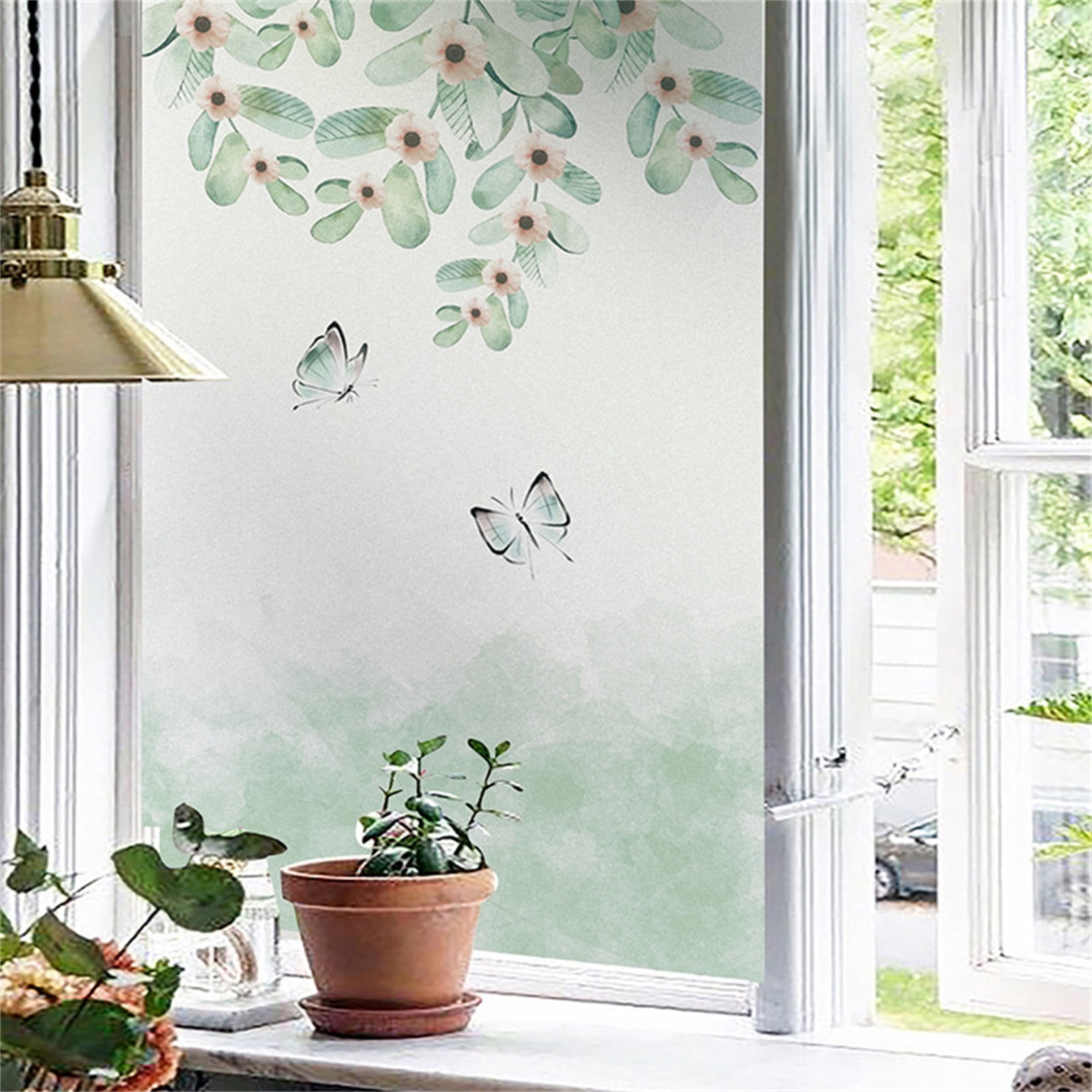 Njspdjh Electrostatic Glass Paste Glue Free Window Film Removable Color ...